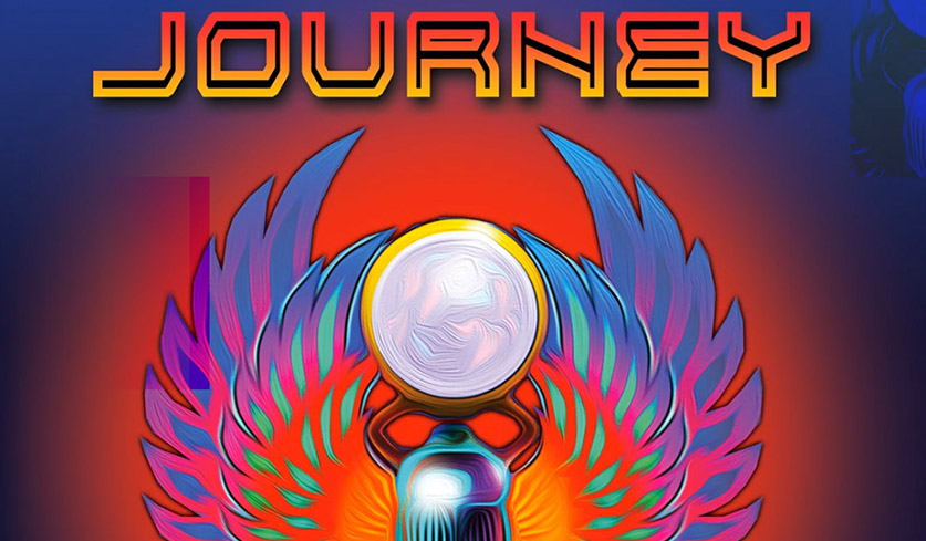 Journey Banda Logo Journey Band Rock Signature Greeting Card By Murphy